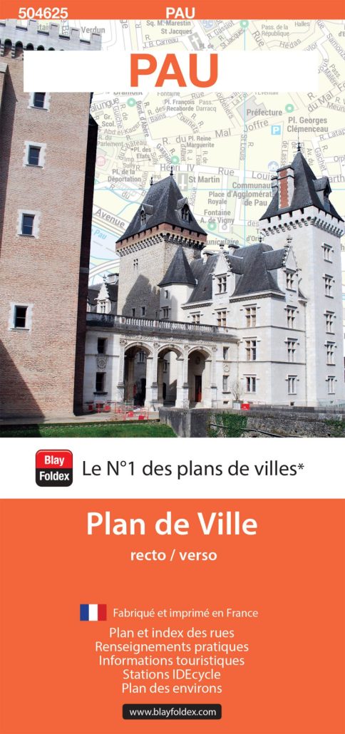 Plan de ville de Pau, Pyrénées-Atlantiques - atelier Blay Foldex