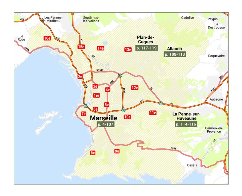 Plan de ville de Marseille Pratique réalisé par atelier Blay Foldex