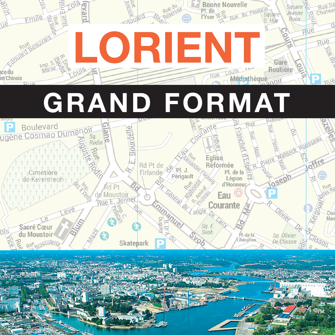 Plan de ville de Lorient réalisé par l'atelier Blay Foldex