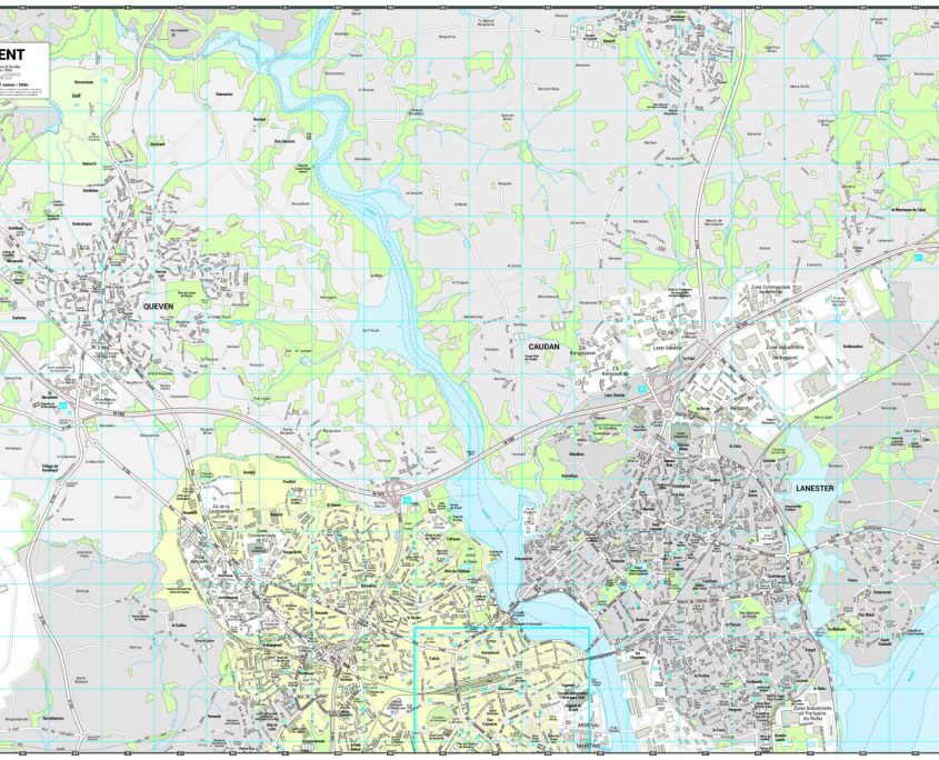 Plan de ville de Lorient réalisé par l'atelier Blay Foldex