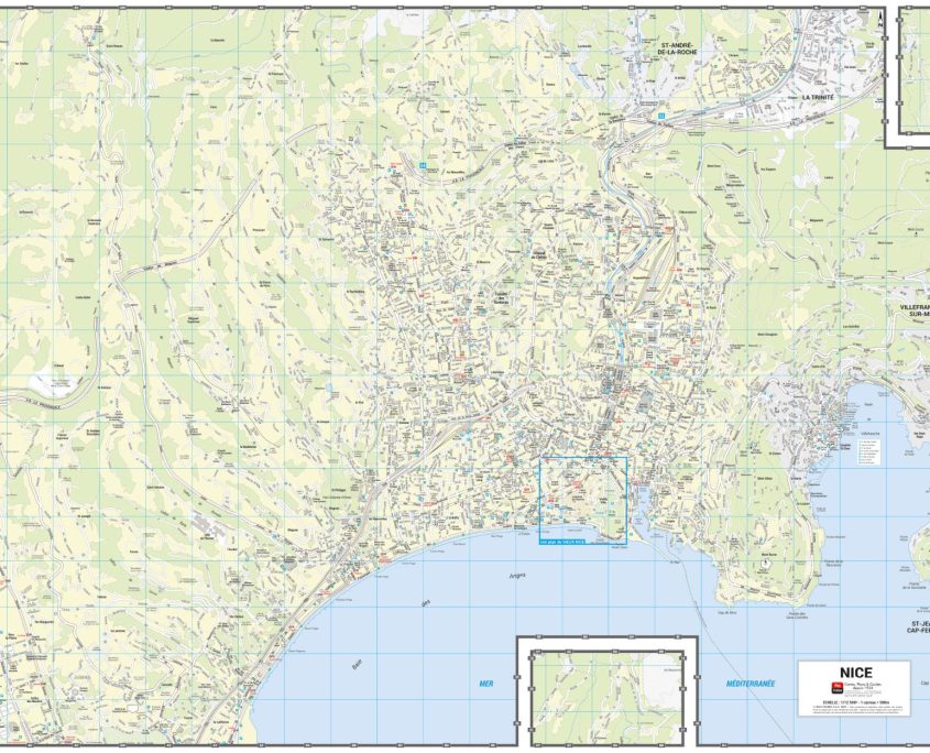 Plan de ville de Nice réalisé par l'atelier Blay Foldex