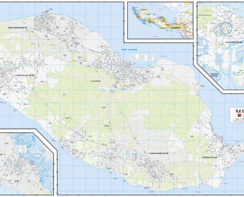 Plan de ville de La Rochelle réalisé par l'atelier Blay Foldex