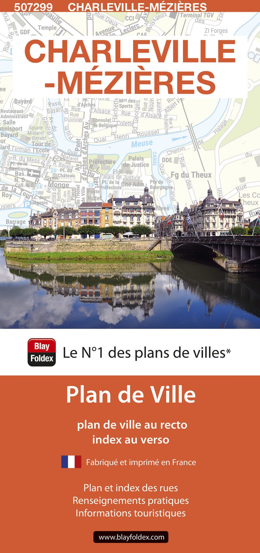Plan de ville de Charleville-Mézières, Ardennes - atelier Blay Foldex