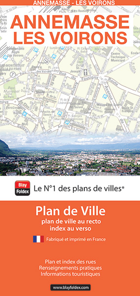 Plan de ville d'Annemasse, Haute-Savoie - réalisé par l'atelier Blay Foldex