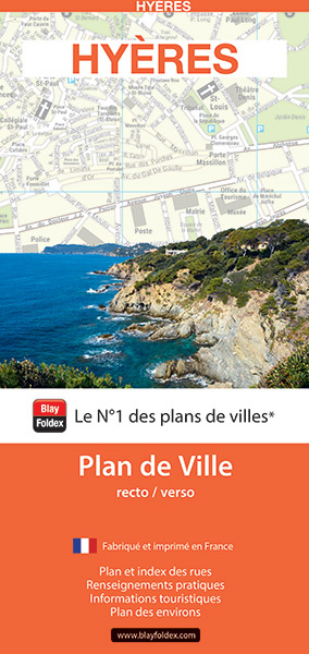Plan de ville d'Hyères, Var - réalisé par l'atelier Blay Foldex