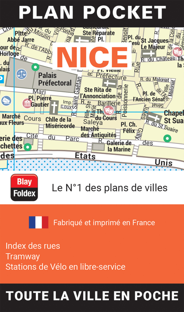 Plan de ville de Nice plan pocket, Alpes-Maritimes - Blay Foldex