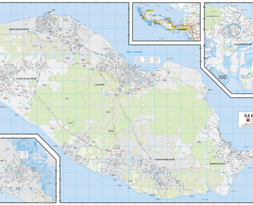 Plan de ville de La Rochelle réalisé par l'atelier Blay Foldex
