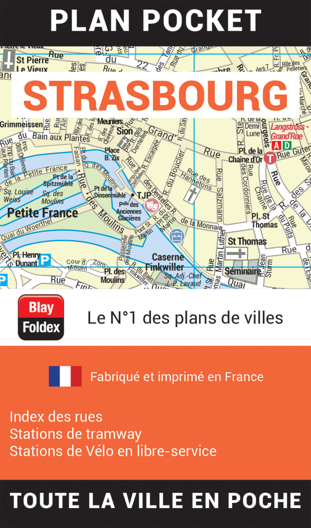 Plan de ville de Strasbourg plan pocket, Bas-Rhin - Blay Foldex